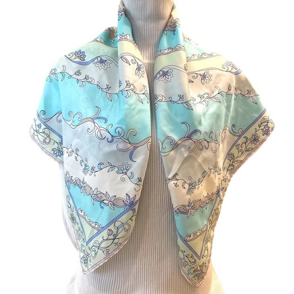 Vintage | Accessories | Vintage 8s Scarf Wrap Dainty Floral Cottage ...